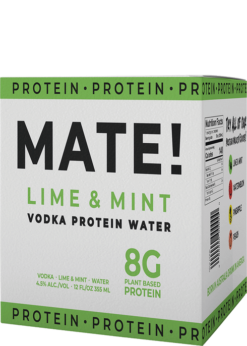 MATE! Lime & Mint Vodka Protein Water | Total Wine & More