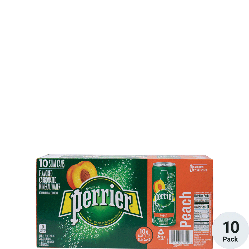 Perrier Slim Can - Peach | Total Wine & More