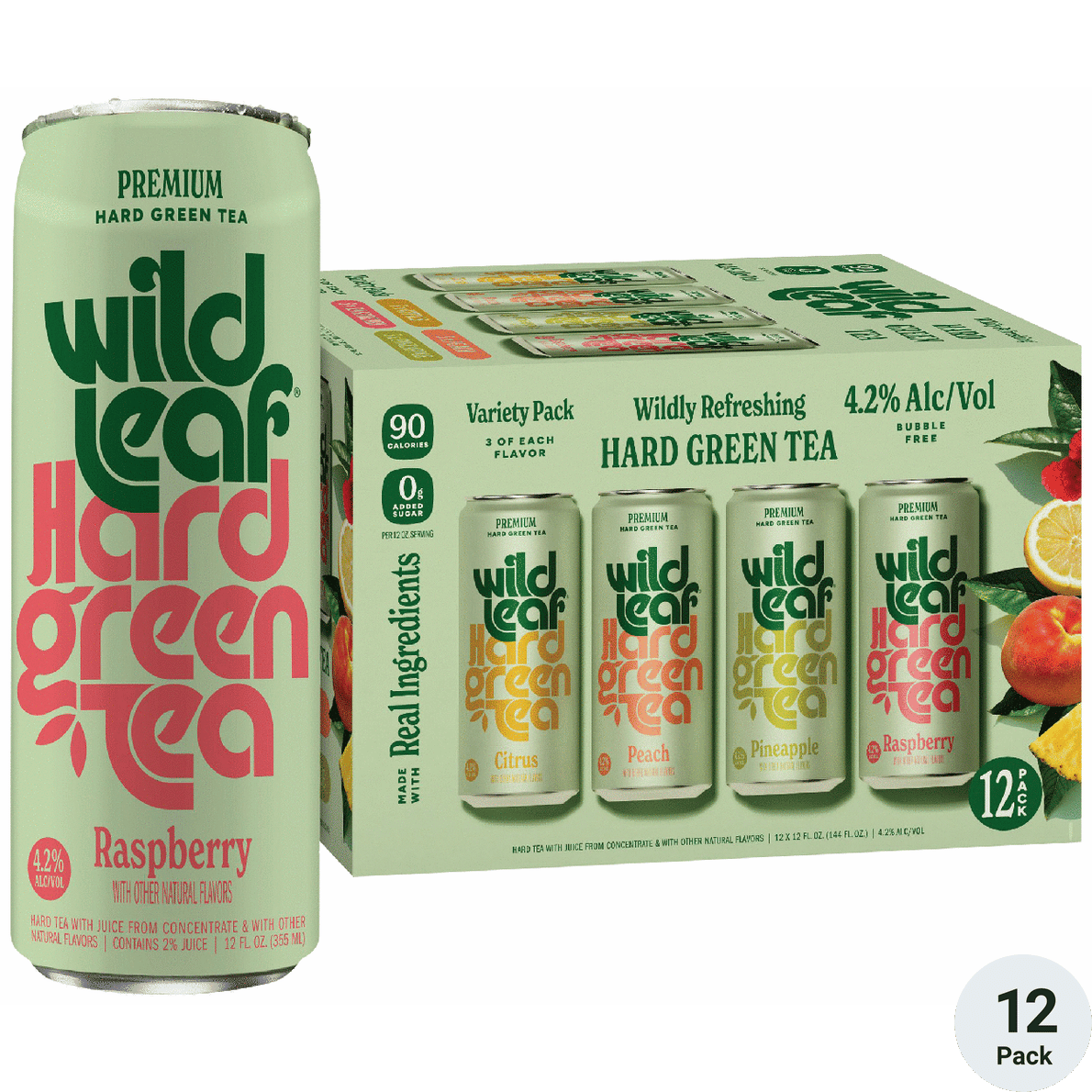 Wild Leaf Hard Green Tea Variety | Total Wine & More