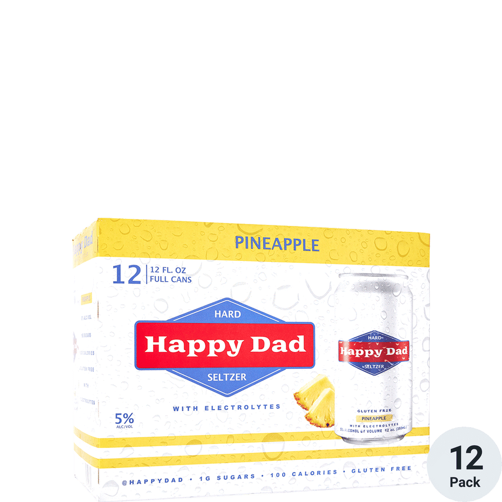 Happy Dad Hard Seltzer Pineapple | Total Wine & More