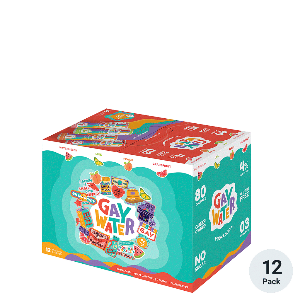 Gay Water Vodka Soda Variety | Total Wine & More - 12pk-12oz Cans