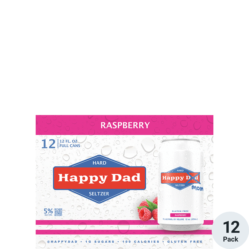 Happy Dad Hard Seltzer Raspberry Mom | Total Wine & More