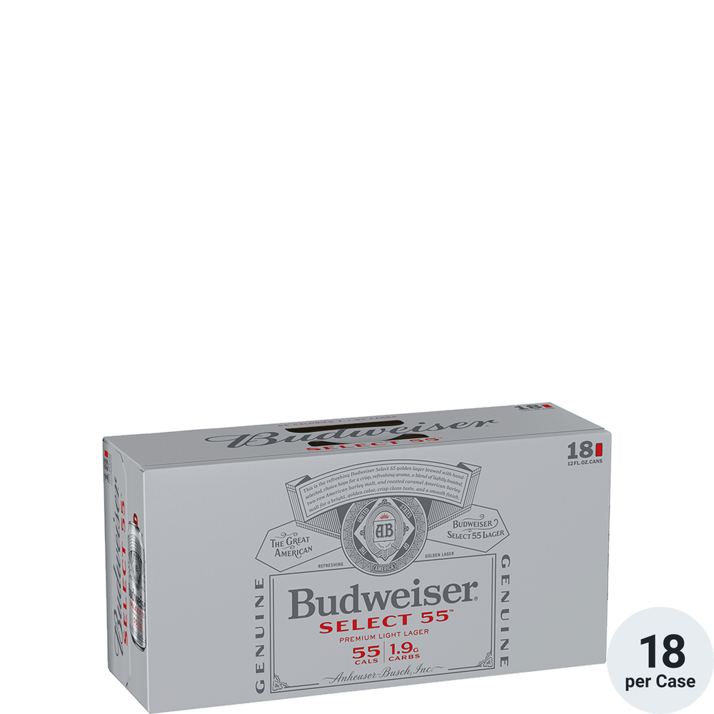 Budweiser Select 55 American Lager Beer | Total Wine & More - 18-12oz Cans