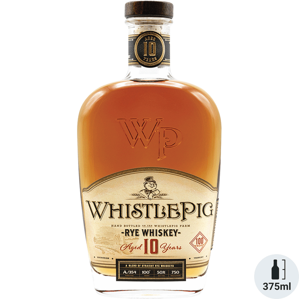 WhistlePig 10 Year Small Batch Rye Whiskey | Total Wine & More - 375ml