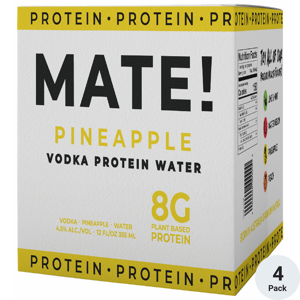 MATE! Pineapple Vodka Protein Water | Total Wine & More