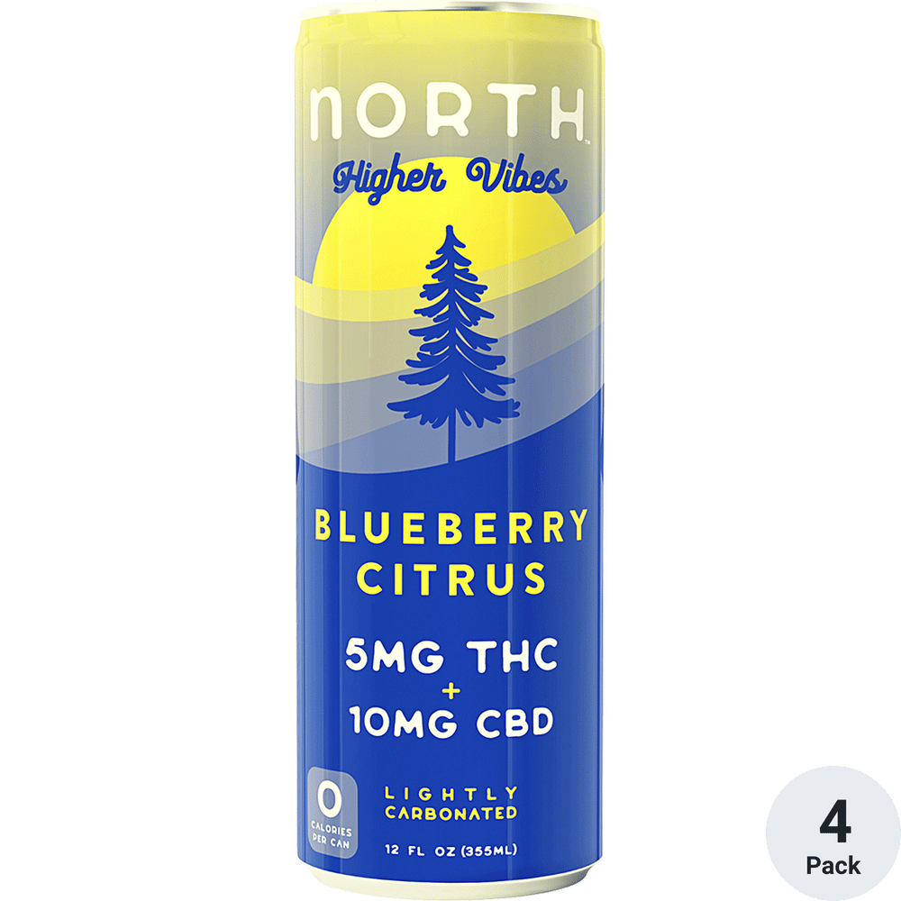 North Higher Vibes THC 5mg Blueberry Citrus | Total Wine & More