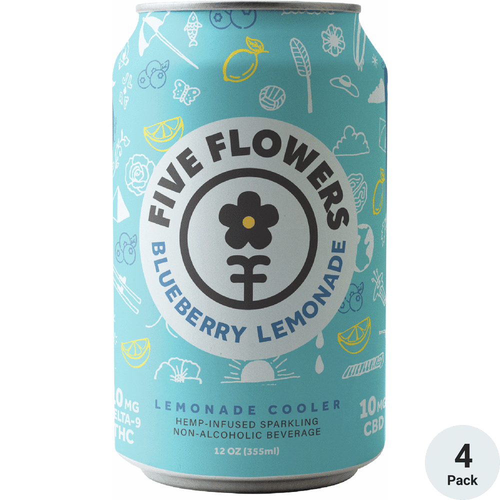 Five Flowers THC 10mg Blueberry Lemonade | Total Wine & More