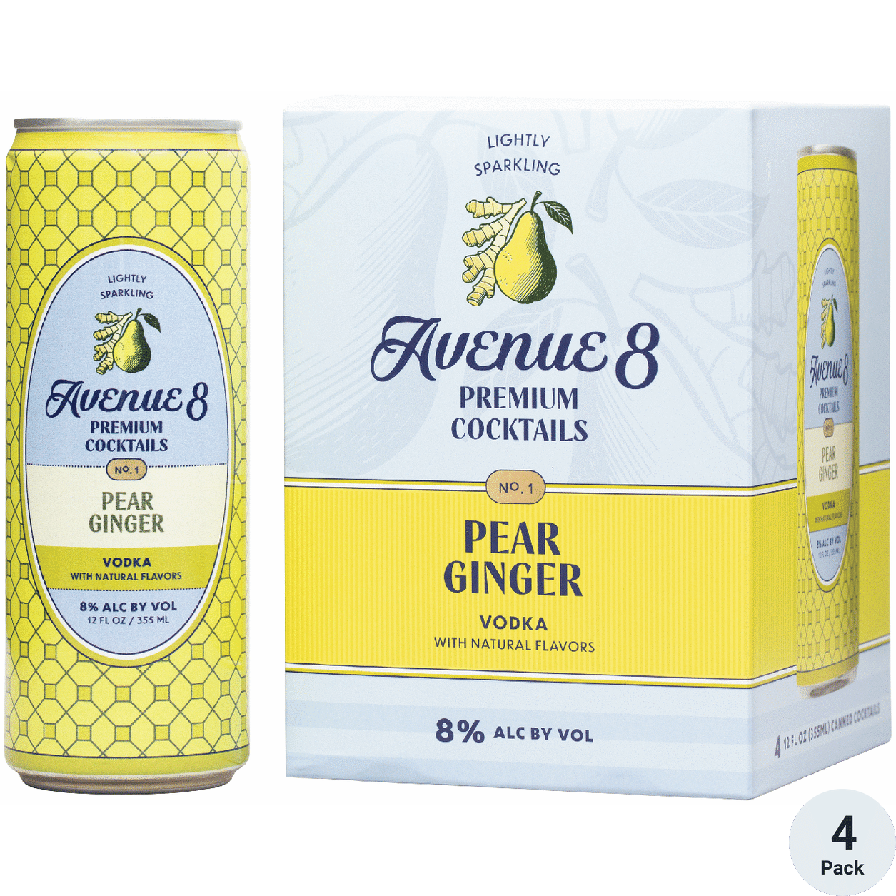 Avenue 8 Lightly Sparkling Pear Ginger with Vodka | Total Wine & More