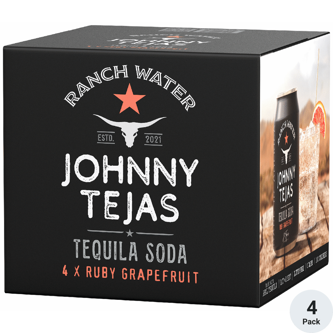 Johnny Tejas Tequila Soda Ruby Grapefruit | Total Wine & More