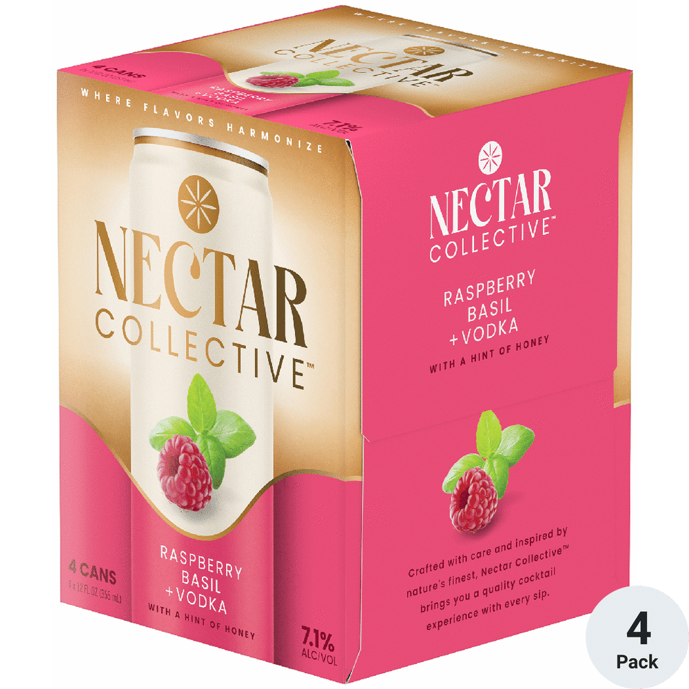 Nectar Collective Raspberry Basil Vodka Cocktail | Total Wine & More
