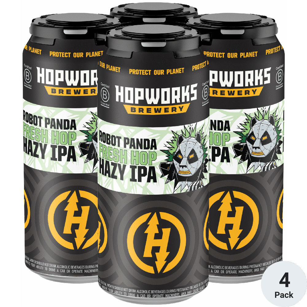 Hopworks Fresh Hop Robot Panda Hazy IPA | Total Wine & More