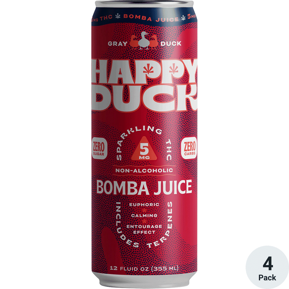 Happy Duck THC 5mg Bomba Juice Sparkling | Total Wine & More