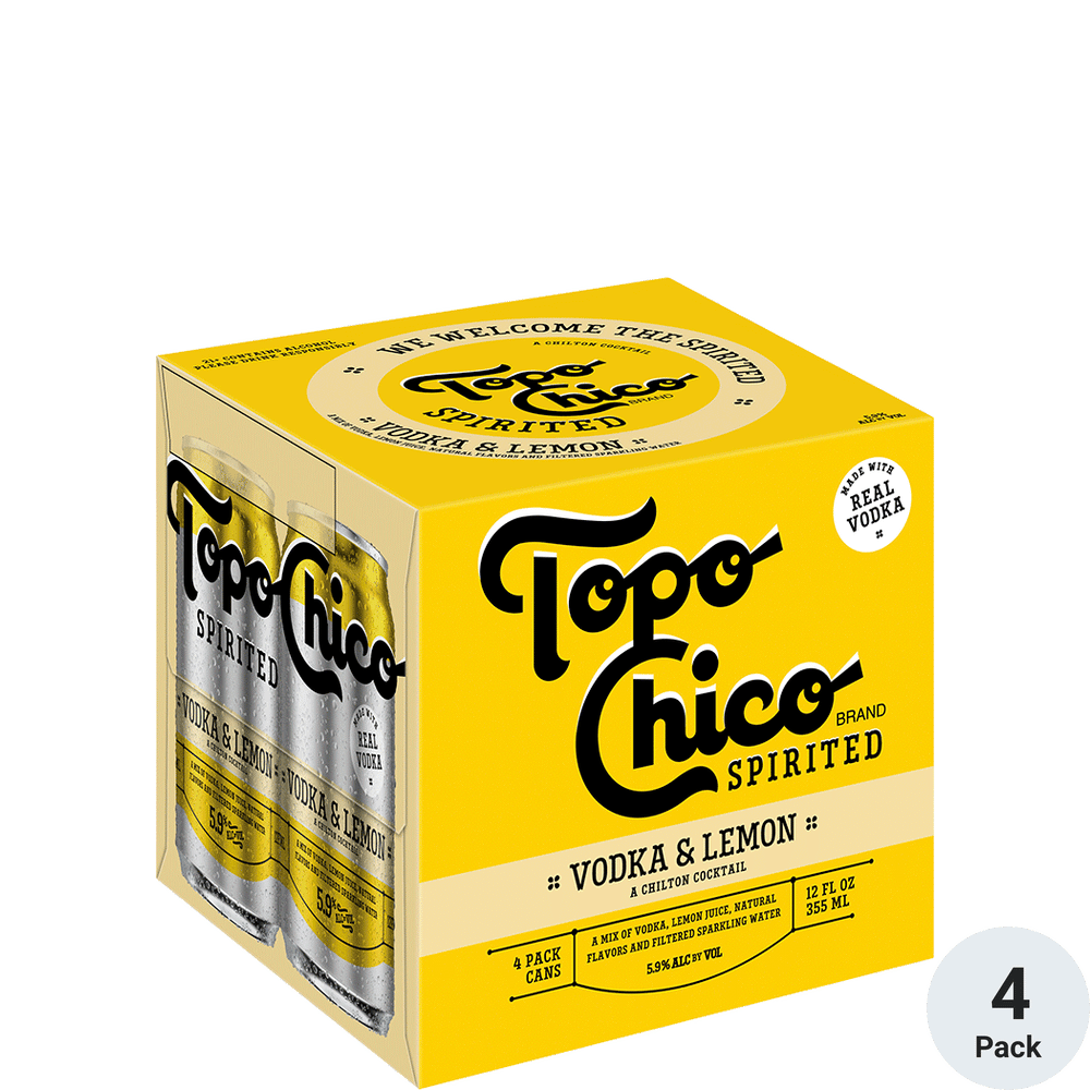 Topo Chico Spirited Vodka Lemon | Total Wine & More