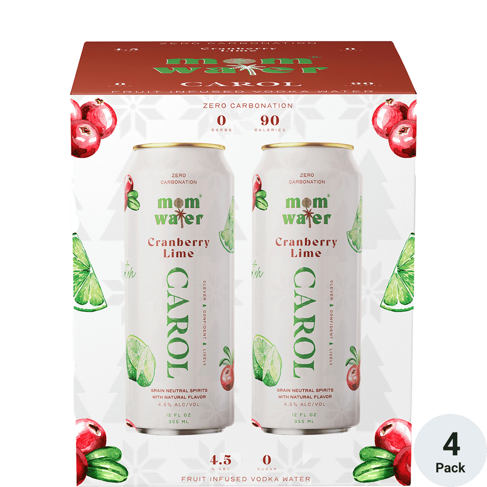 Mom Water Cranberry Lime Carol | Total Wine & More