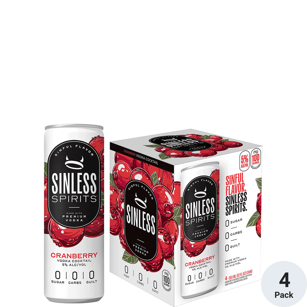Sinless Spirits Cranberry Vodka Cocktail | Total Wine & More