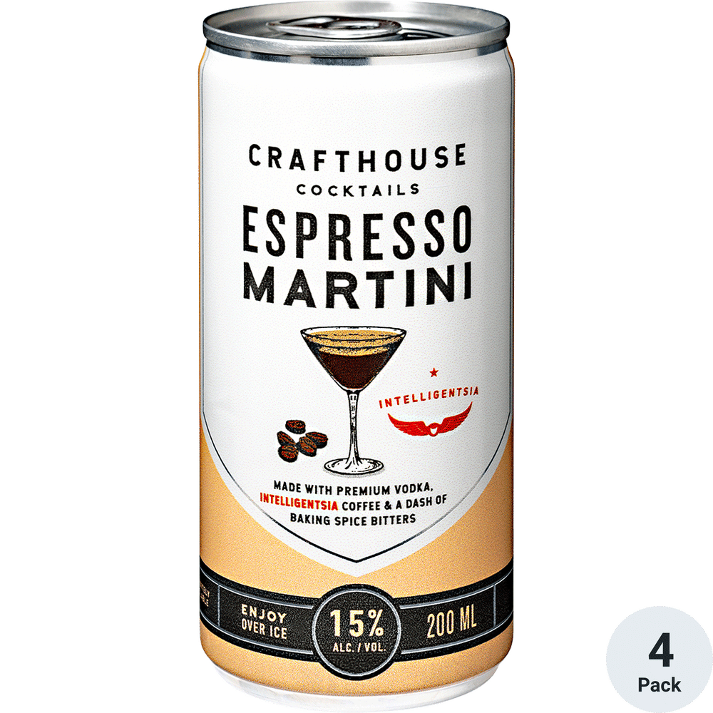 Crafthouse Cocktails Espresso Martini | Total Wine & More - 4pk-200ml