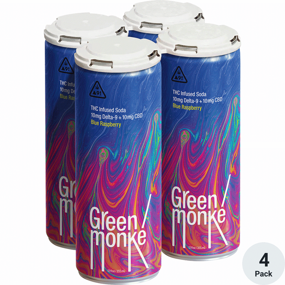 Green Monke THC 10mg Blue Raspberry | Total Wine & More