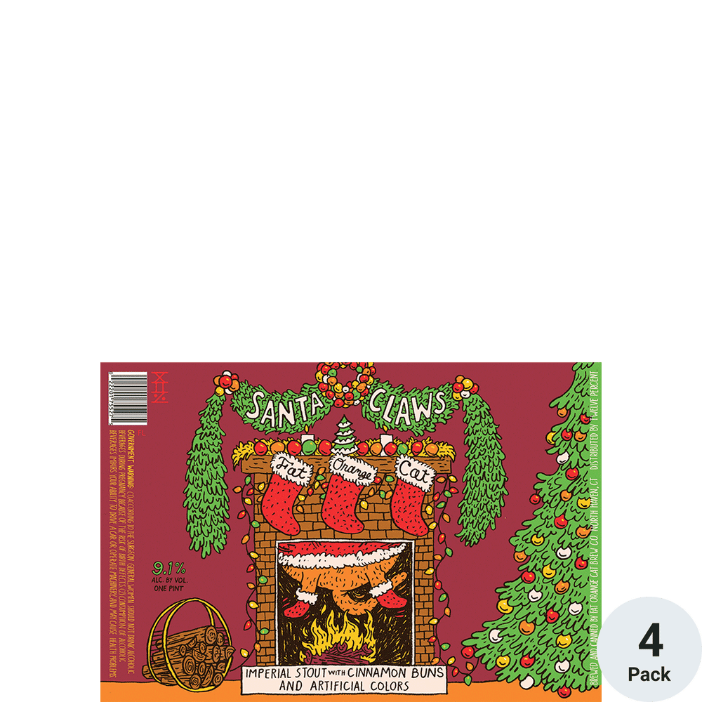 Fat Orange Cat Santa Claws | Total Wine & More