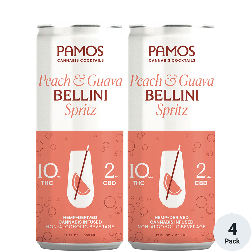 Pamos THC 10mg Peach Guava Bellini | Total Wine & More