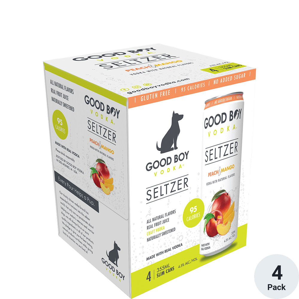 Good Boy Vodka Peach Mango Seltzer | Total Wine & More