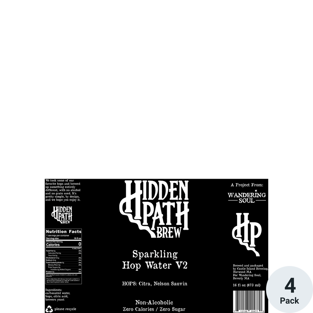 Wandering Soul/Hidden Path V2 Non-Alcoholic Hop Water | Total Wine & More