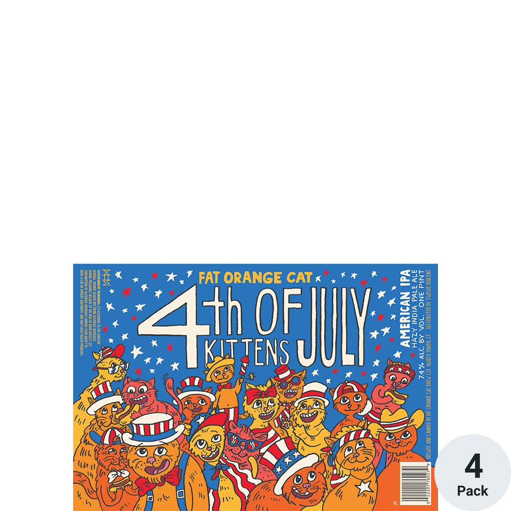 Fat Orange Cat 4th of July Kittens | Total Wine & More