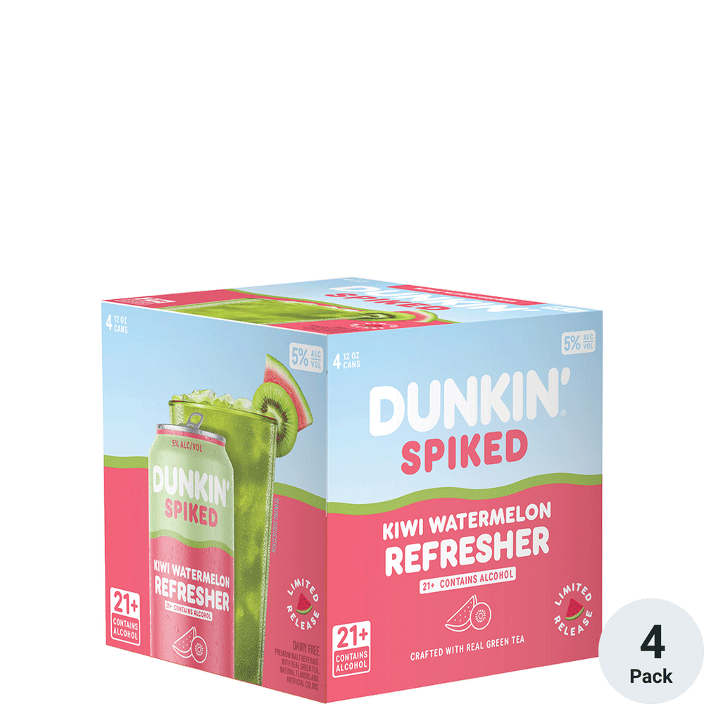 Dunkin Spiked Kiwi Watermelon Refresher | Total Wine & More