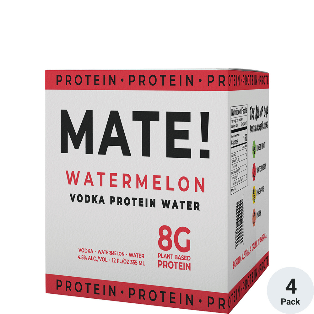 MATE! Watermelon Vodka Protein Water | Total Wine & More
