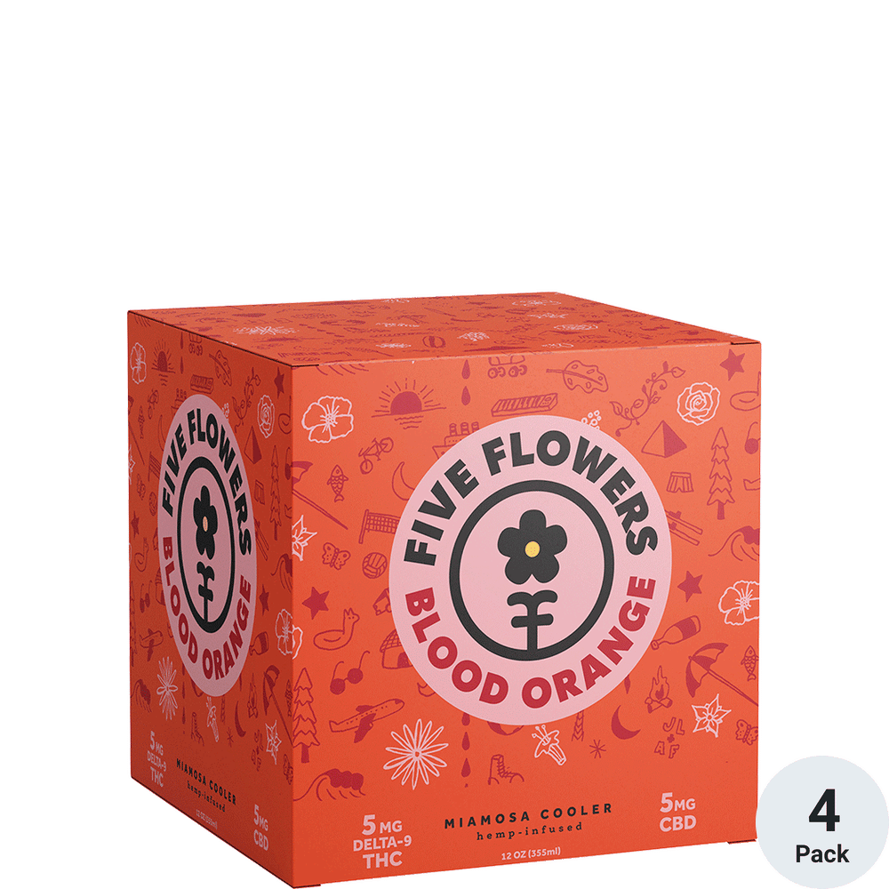 Five Flowers THC 5mg Blood Orange | Total Wine & More