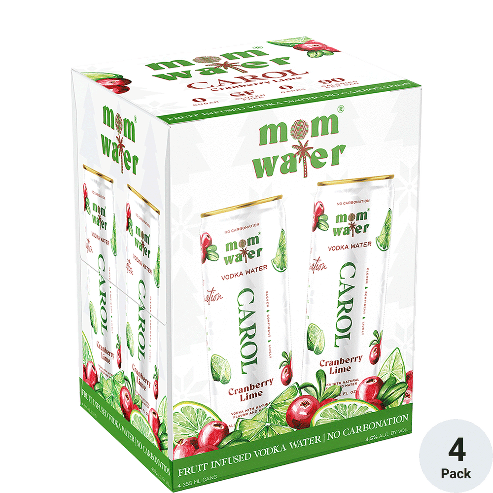 Mom Water Cranberry Lime Carol | Total Wine & More