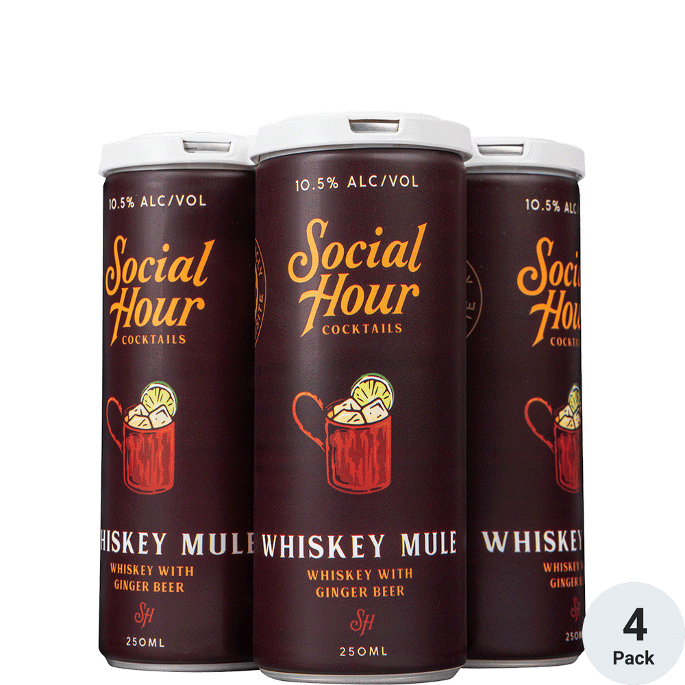 Social Hour Whiskey Mule | Total Wine & More - 4pk-250ml