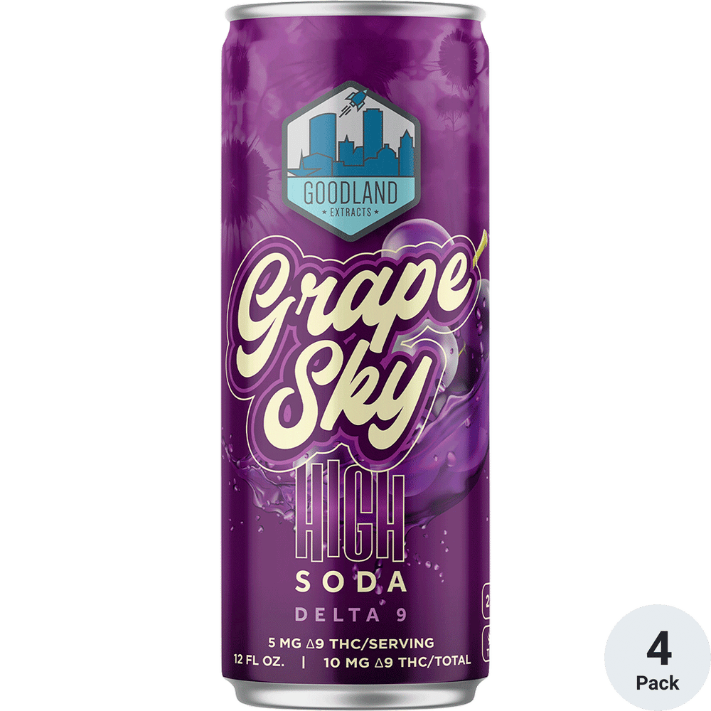 Goodland THC 10mg Grape Sky High Soda | Total Wine & More