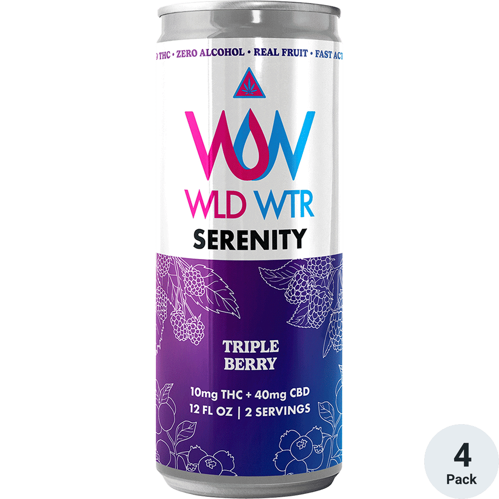 WLD WTR THC 10mg Triple Berry Serenity | Total Wine & More