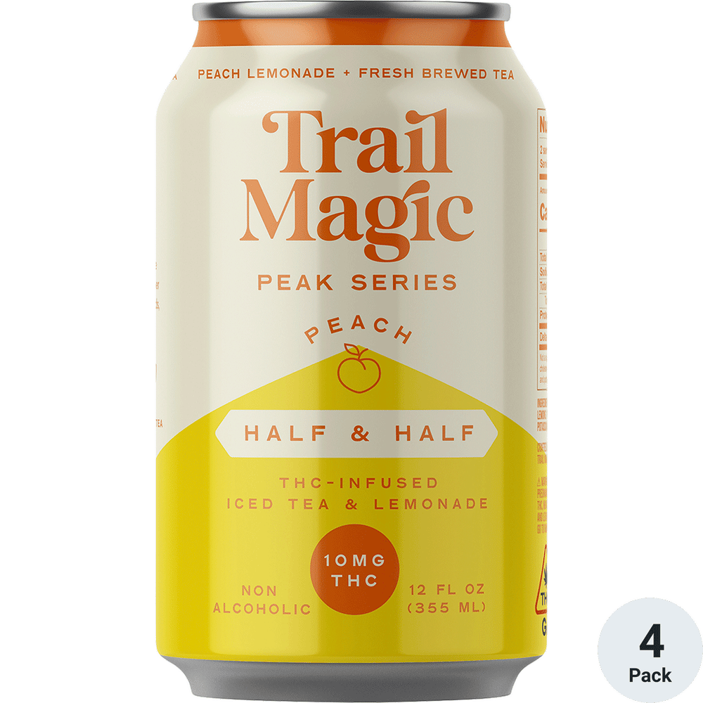 Trail Magic THC 10mg Half & Half Peach | Total Wine & More