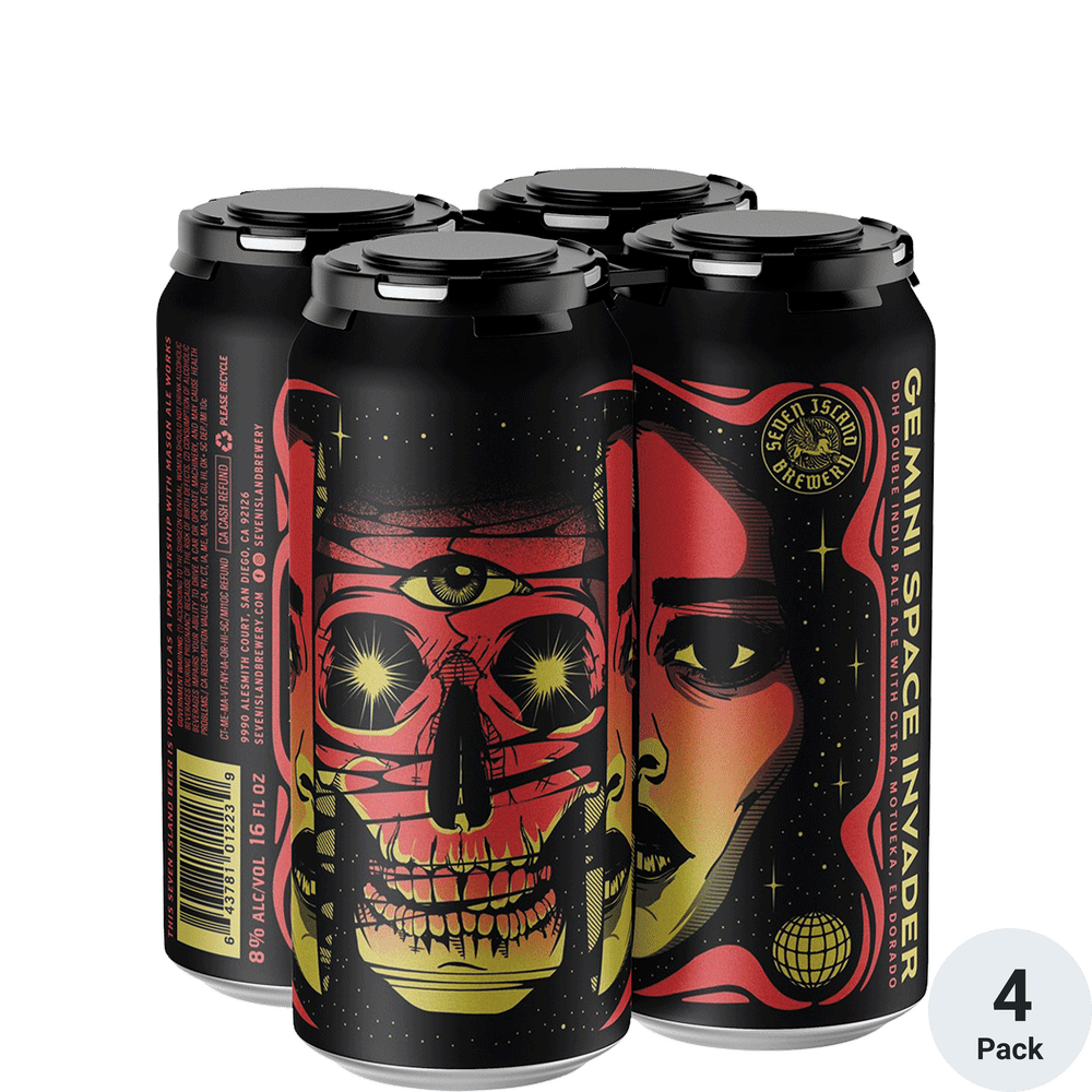 Seven Island Gemini Space Invader DDH Hazy DIPA | Total Wine & More