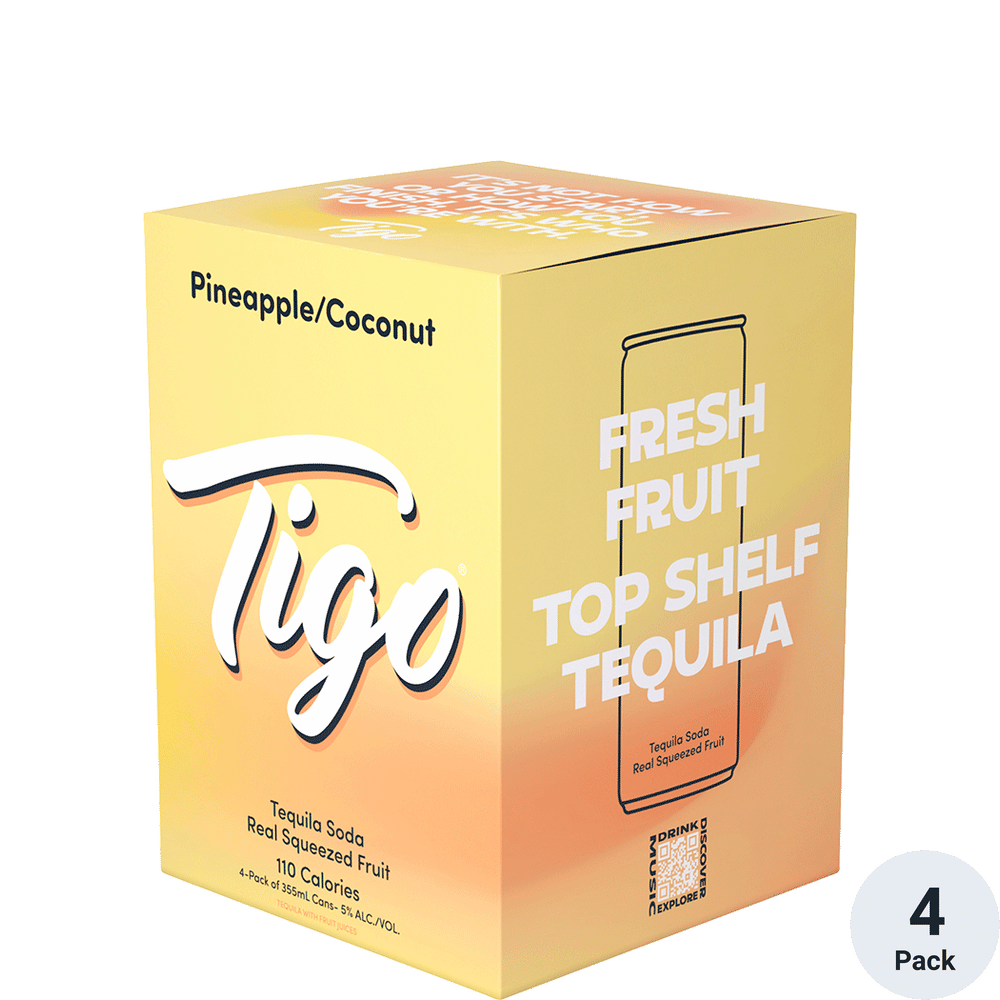 Tigo Pineapple Coconut Tequila Soda | Total Wine & More