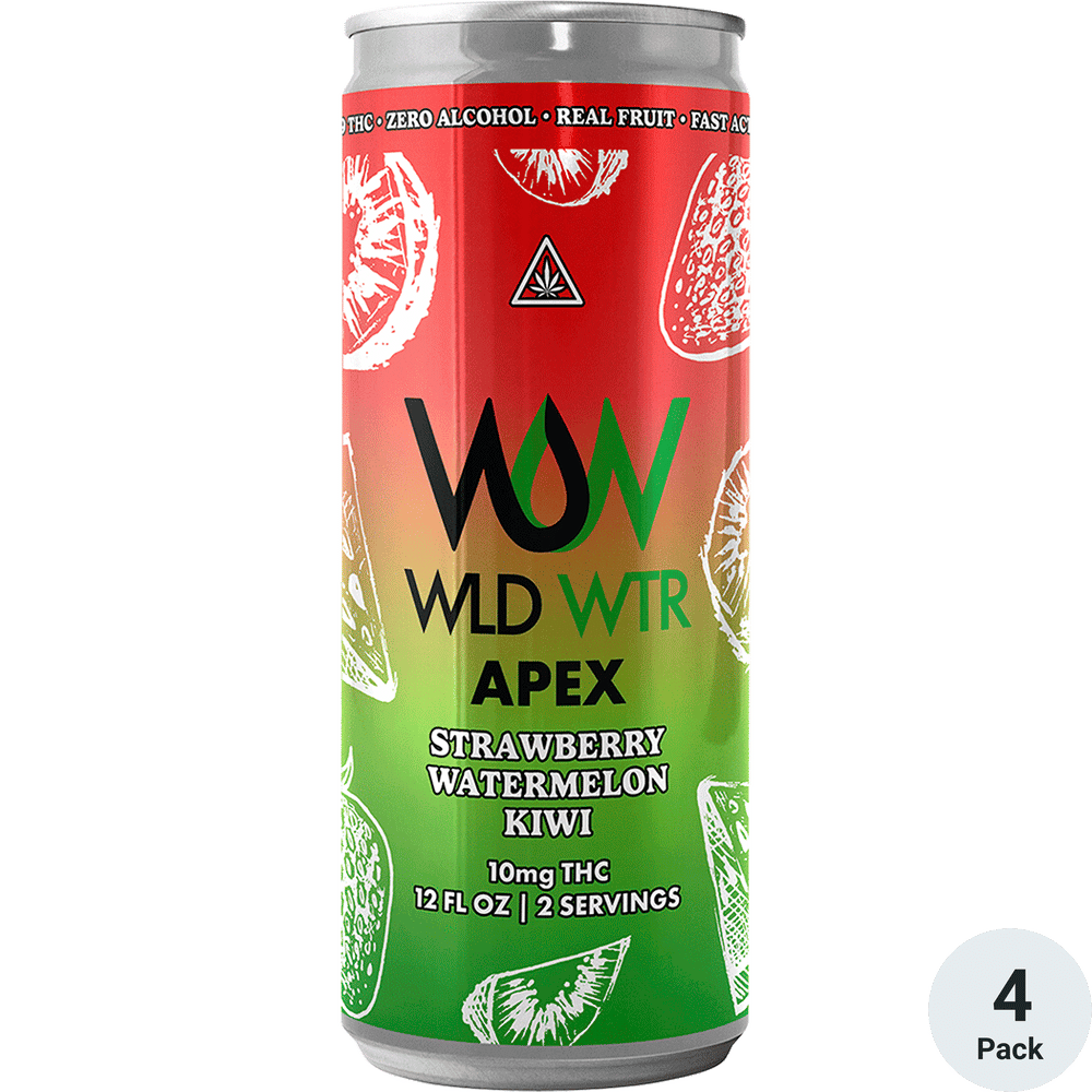 WLD WTR THC 10mg Strawberry Watermelon Kiwi APEX | Total Wine & More