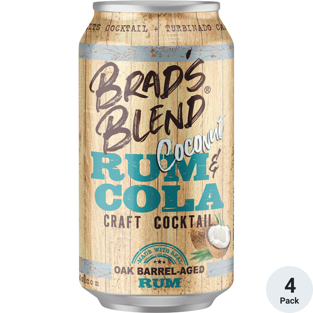 Brad's Blend Coconut Rum Cola | Total Wine & More - 4pk-12oz Cans