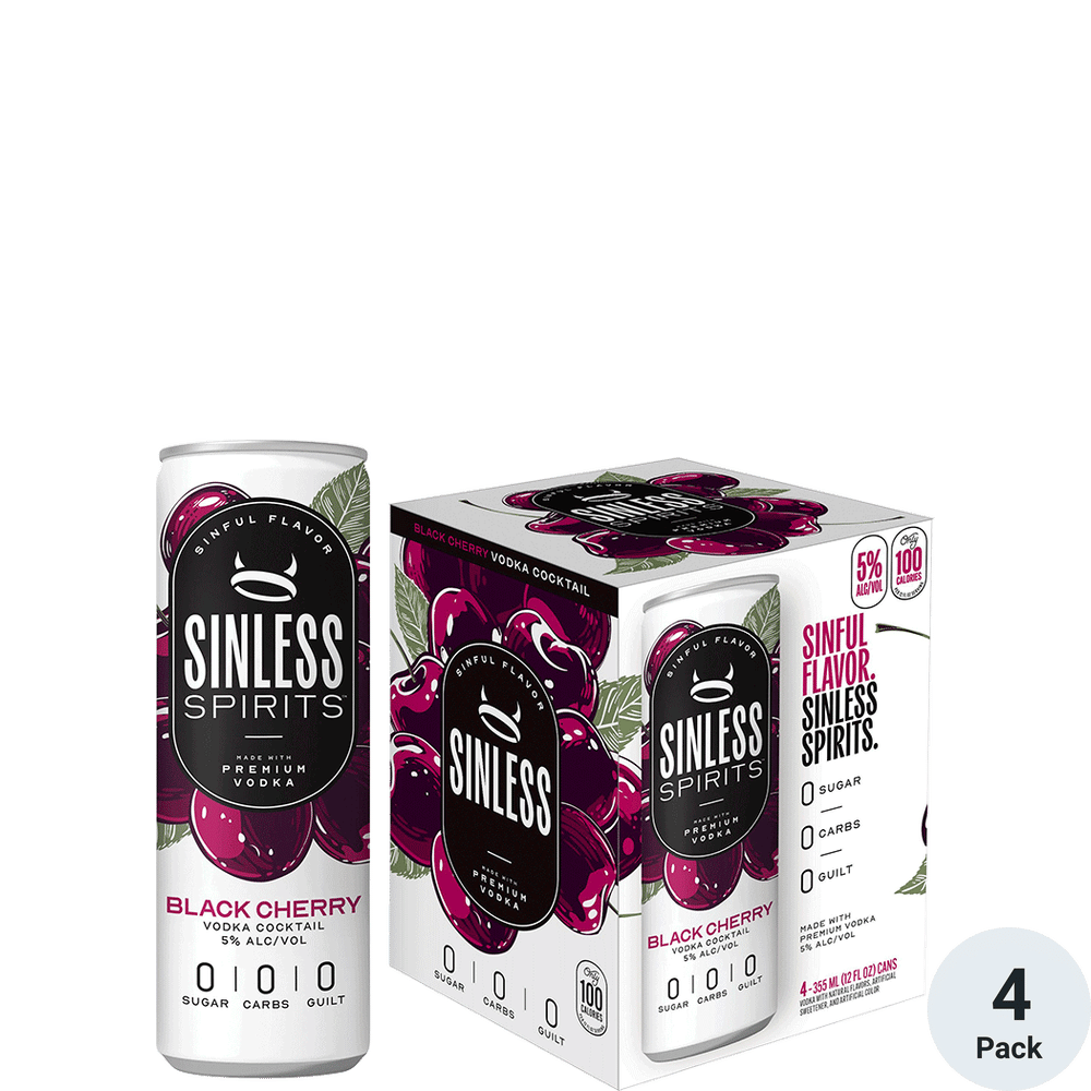 Sinless Spirits Black Cherry Vodka Cocktail | Total Wine & More