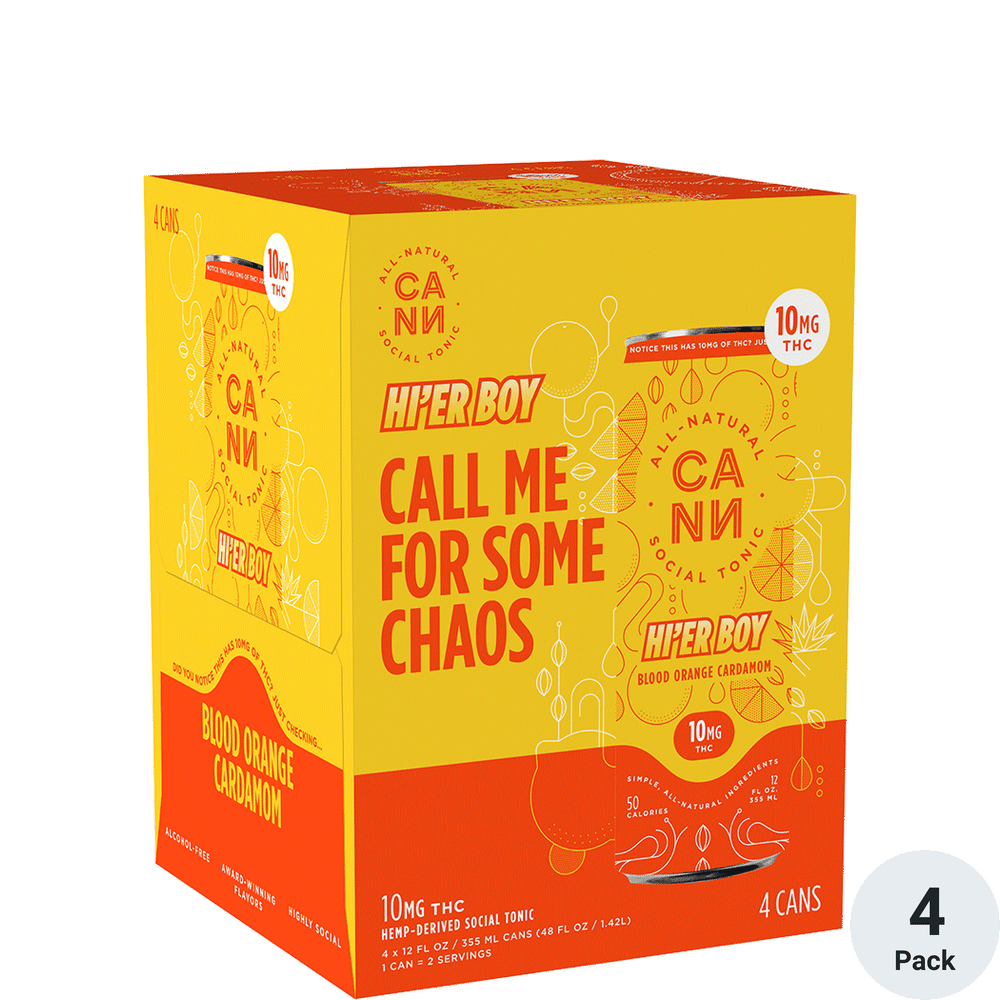 Cann HI'ER BOY THC 10mg Blood Orange Cardamom | Total Wine & More