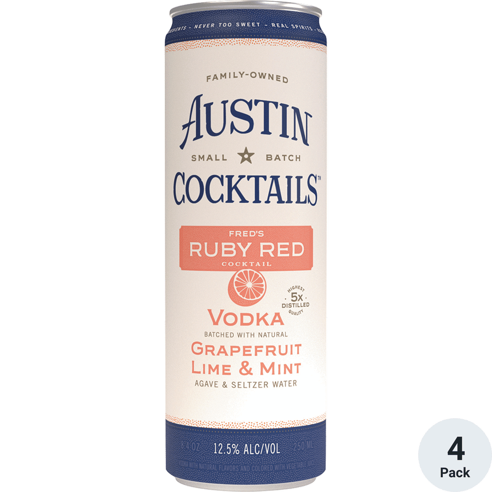 Austin Cocktails Sparkling Fred's Ruby Red Cocktail | Total Wine & More