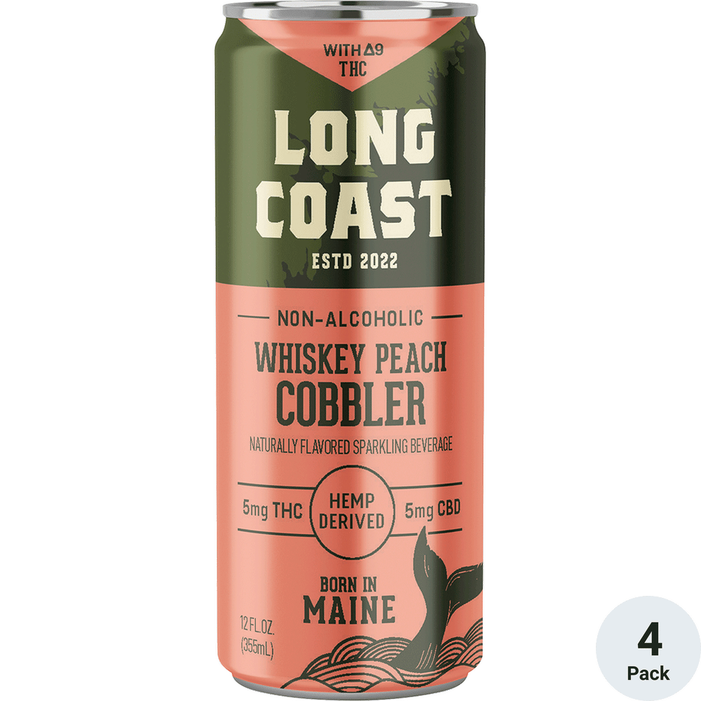 Long Coast THC 5mg Whiskey Peach Cobbler | Total Wine & More