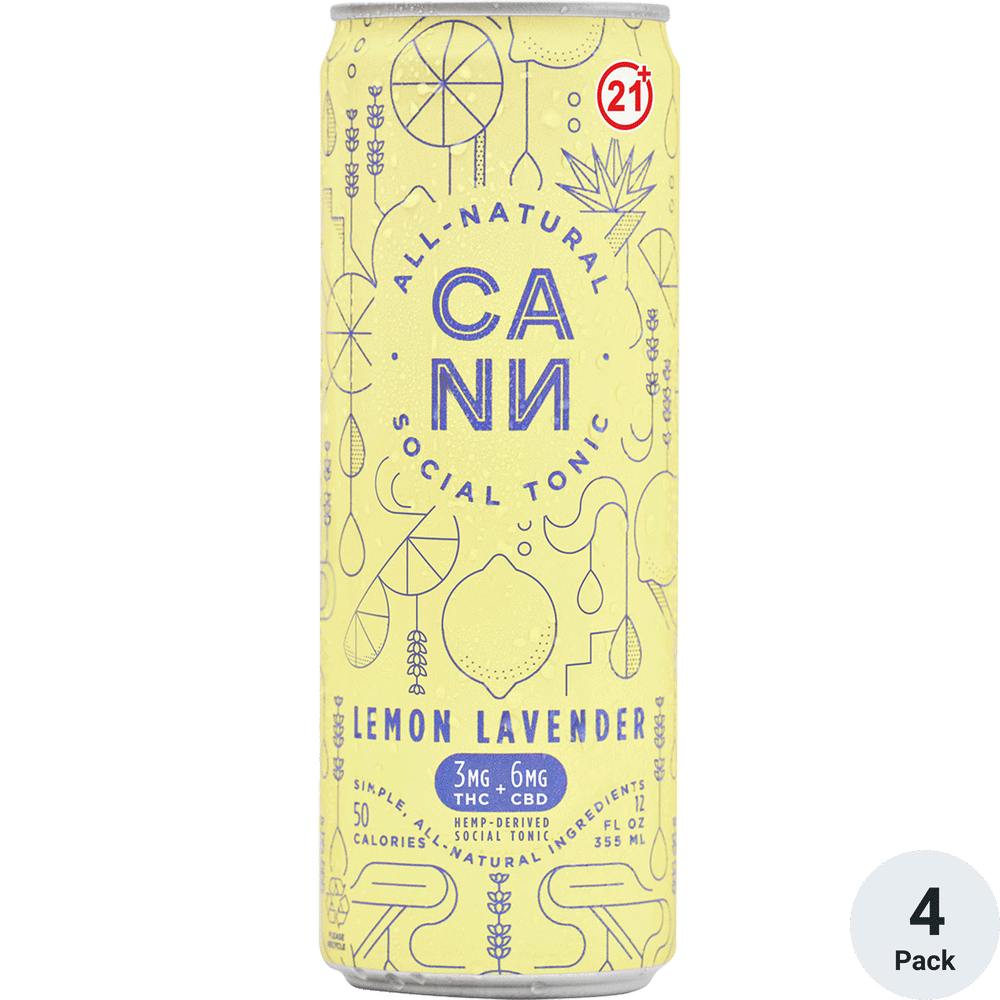 Cann THC 3mg Lemon Lavender CT | Total Wine & More