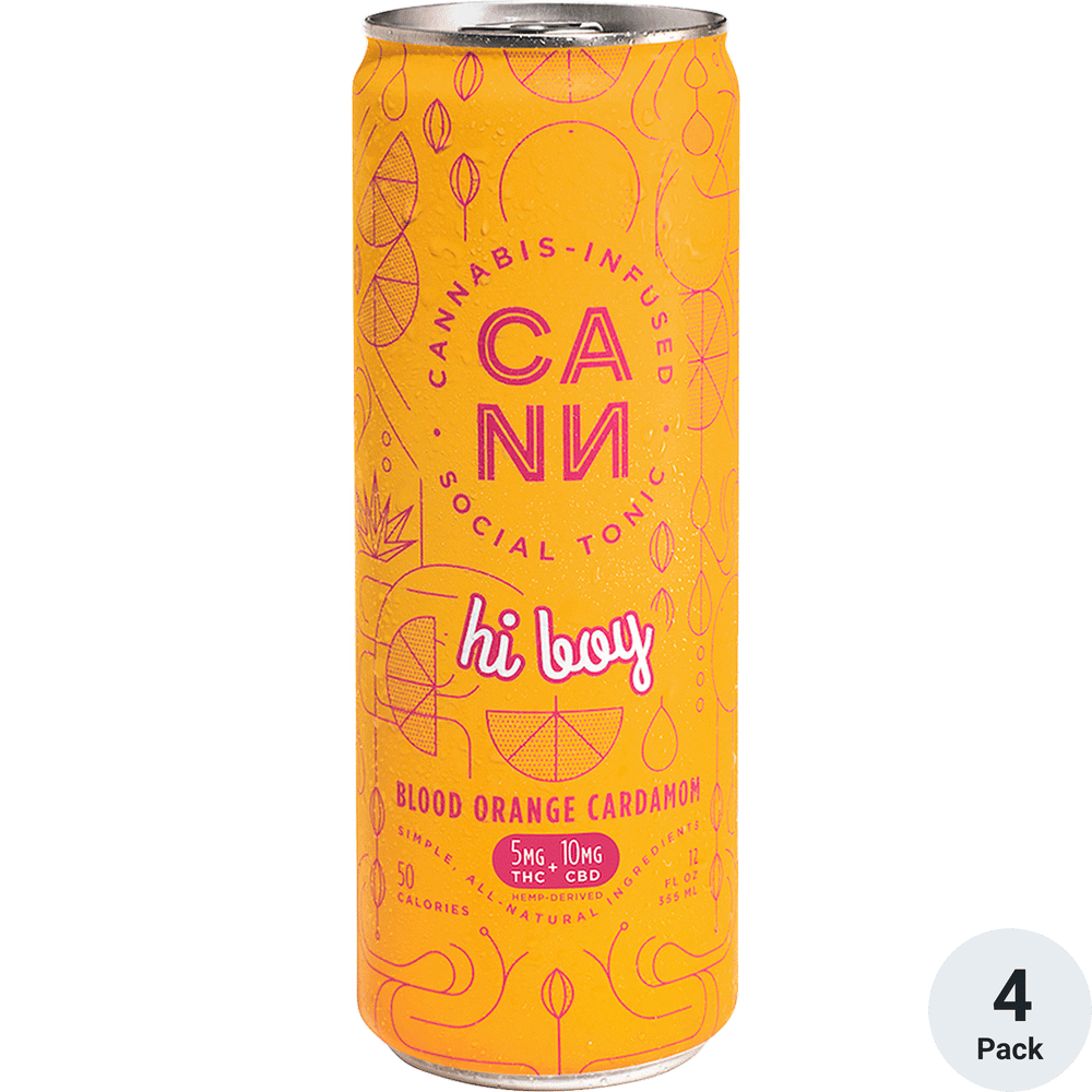 CANN Hi Boy THC 5mg Blood Orange Cardamom | Total Wine & More - 4pk ...
