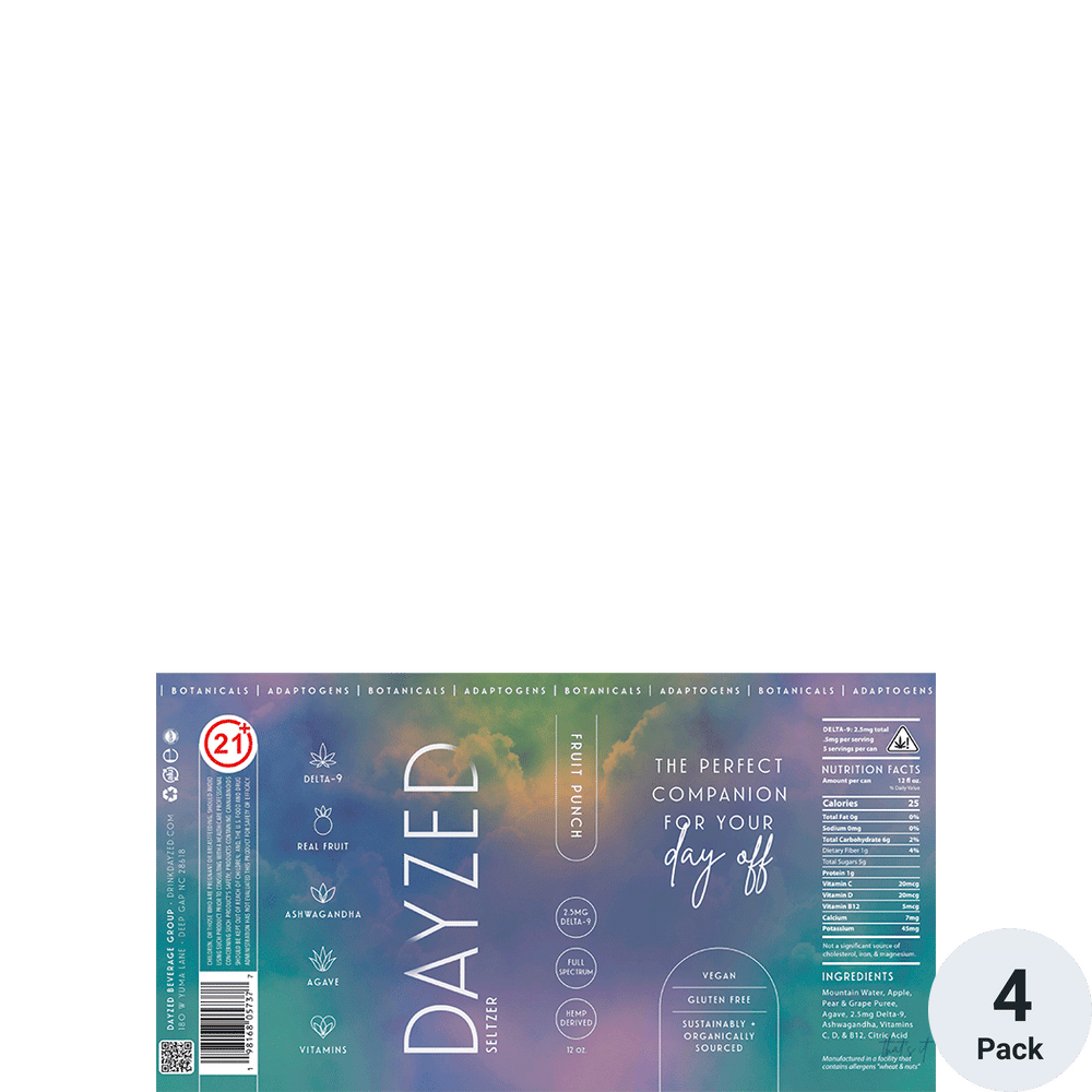 Dayzed THC 2.5mg Fruit Punch | Total Wine & More