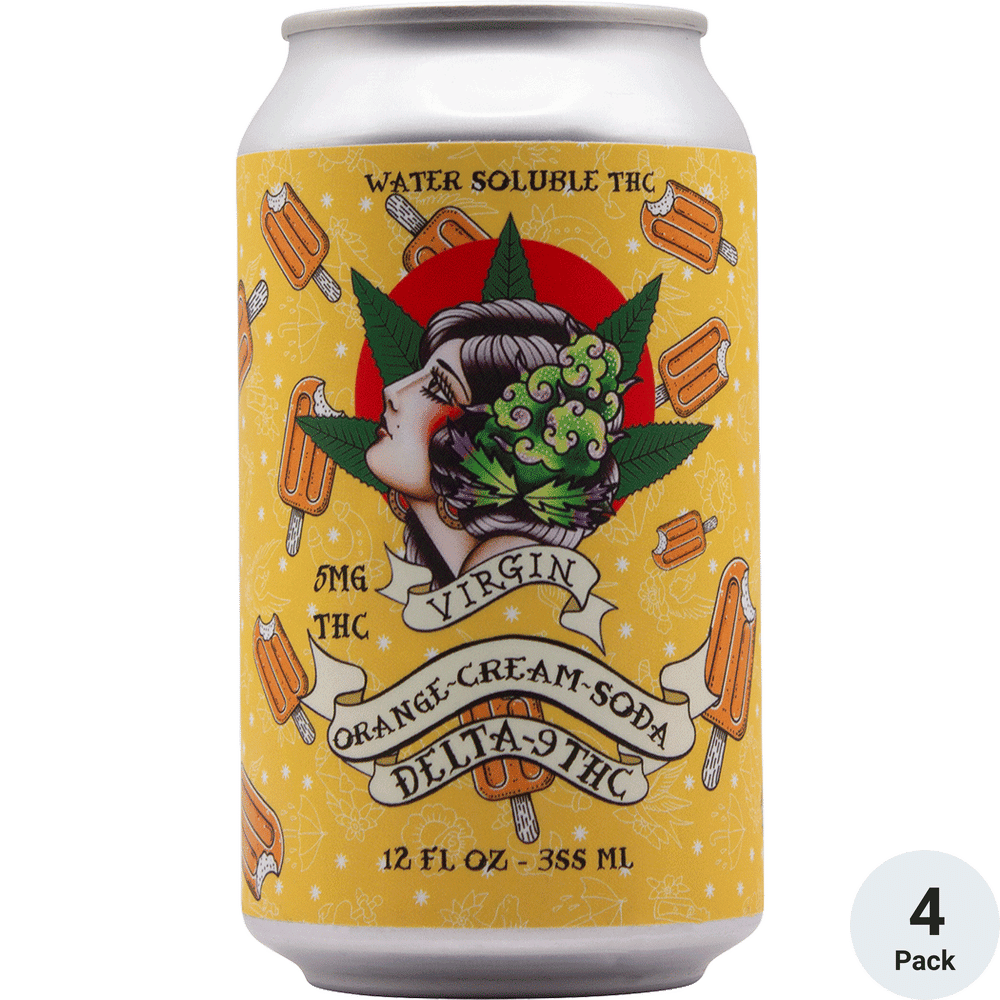 Virgin Hemp Farms THC 5mg Orange Cream Soda | Total Wine & More
