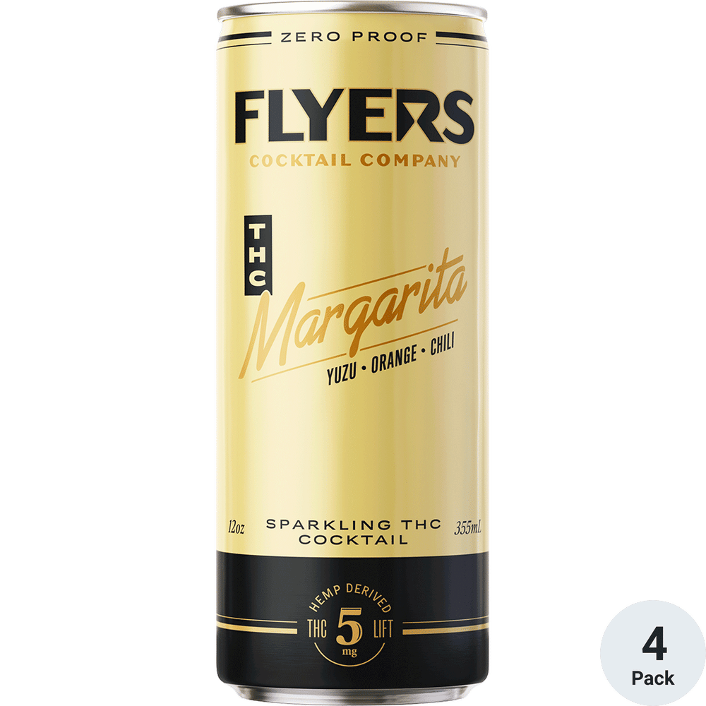 Flyers Cocktail Sparkling THC 5mg Margarita | Total Wine & More
