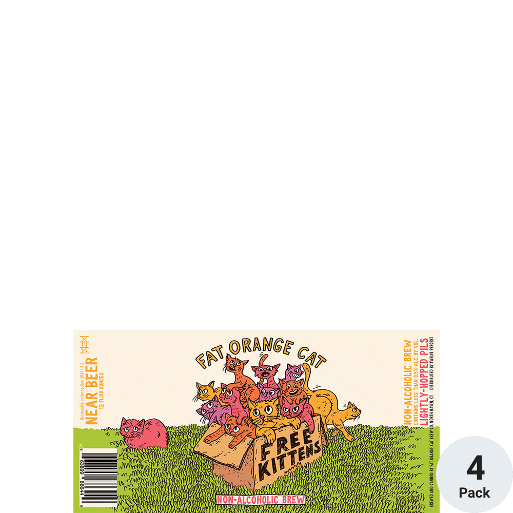 Fat Orange Cat Non-Alcoholic Free Kittens | Total Wine & More