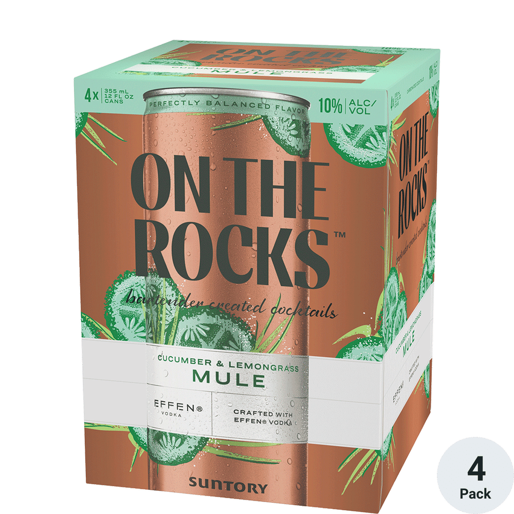 On The Rocks Sparkling Cucumber & Lemongrass Mule Cocktail | Total Wine ...