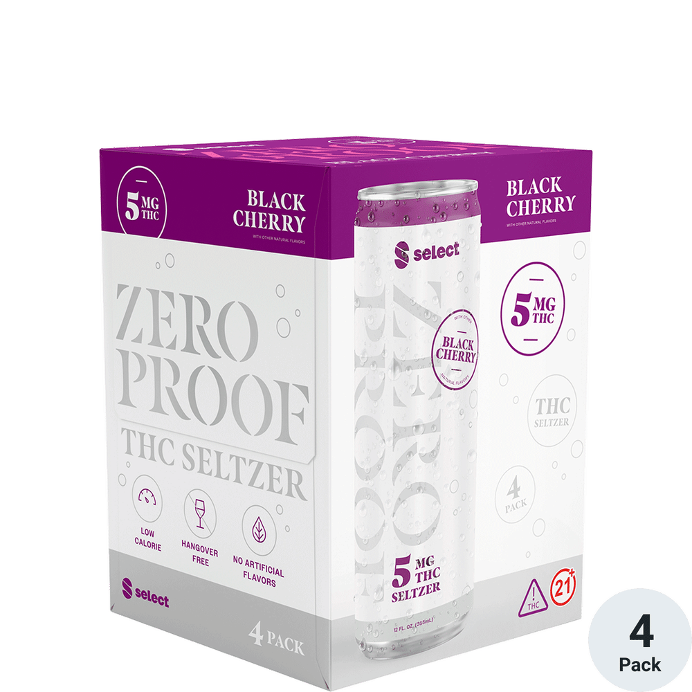 Select Zero Proof THC 5mg Black Cherry | Total Wine & More